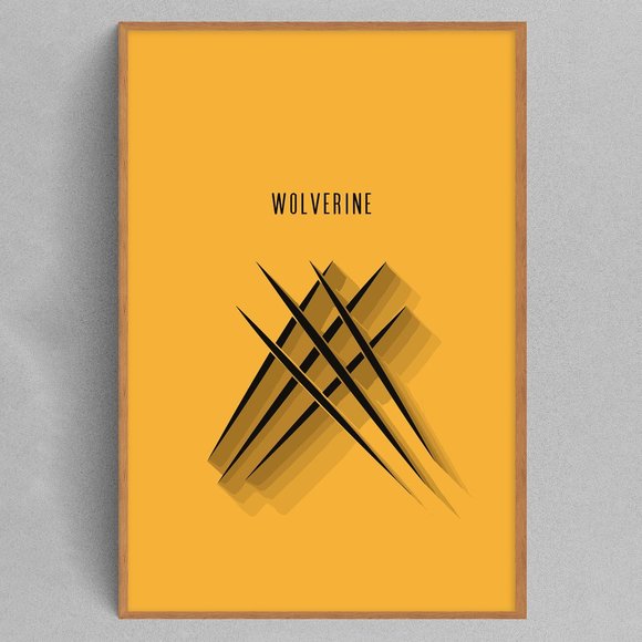Art | Clawed Superhero Emblem Poster Iconic Wall Art For Enthusiasts ...